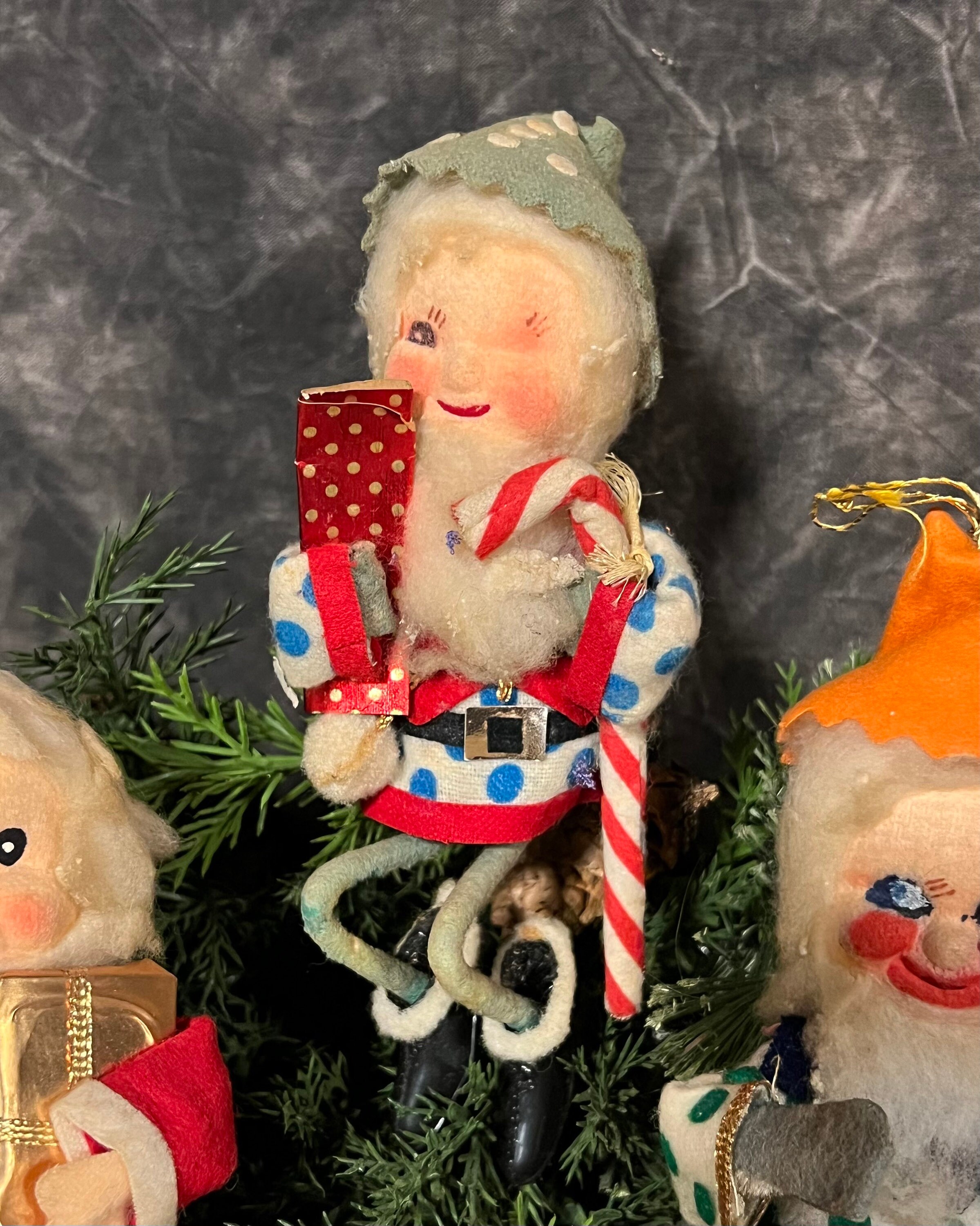 Vintage Christmas Elves Set of 3 Knee Hugger Elf Ornaments - Etsy
