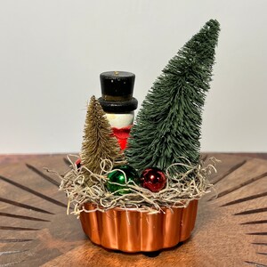 Vintage Santa Claus in Vintage Copper Mold, Vintage Inspired, Sisal ...