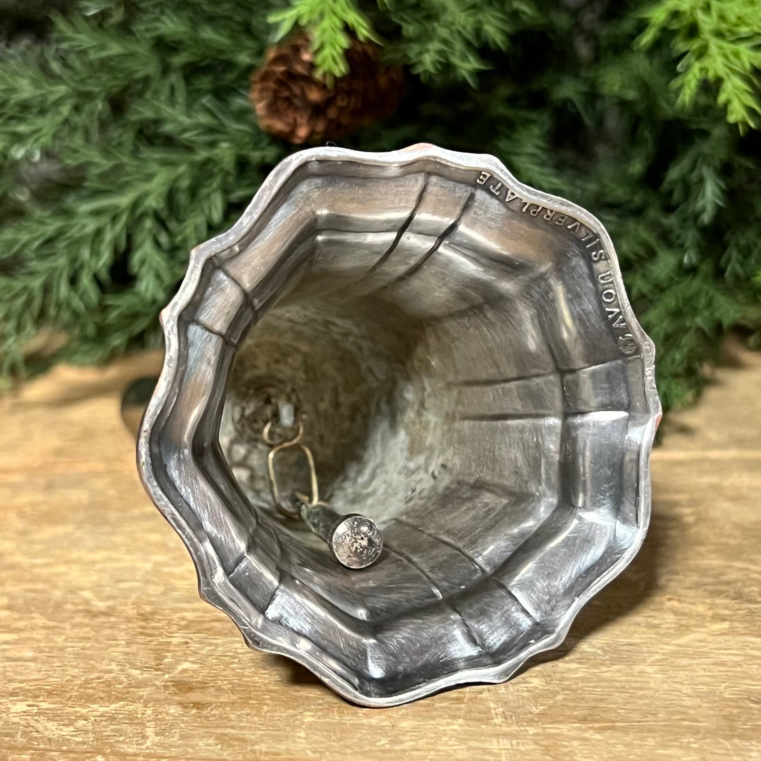 Vintage Avon Silver Plate Bell - Etsy