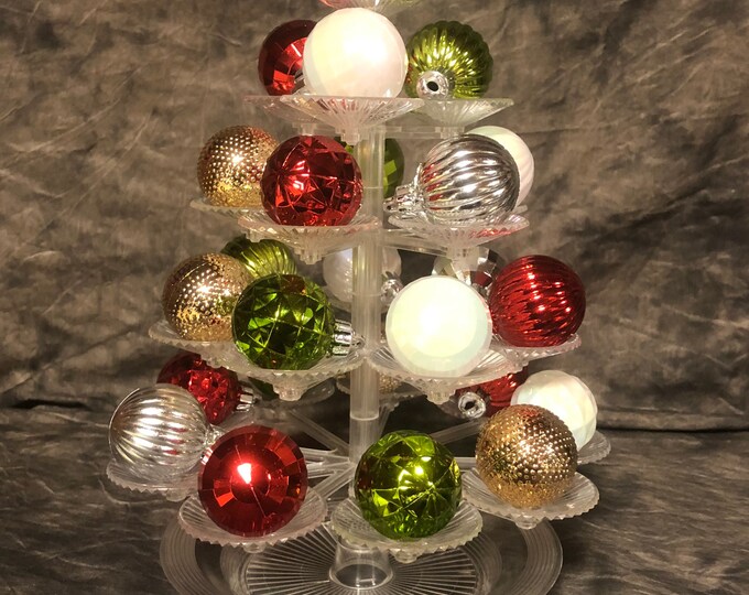 Vintage Plastic Tiered Christmas Tree/gumdrop Tree/ornament Tree/candy ...