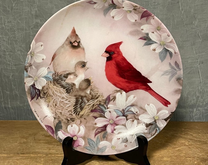 Vintage Collectible Plate, Morning Serenade by Lena Liu, Cardinals With ...