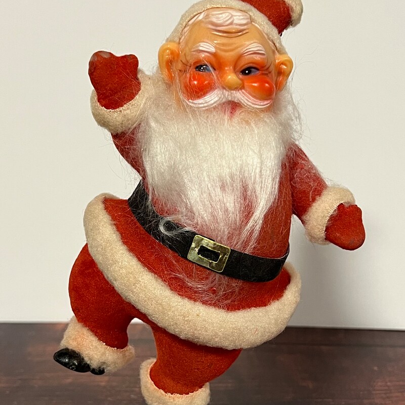 Flocked Santa - Etsy