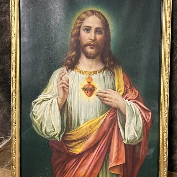 Antique Jesus Picture - Etsy