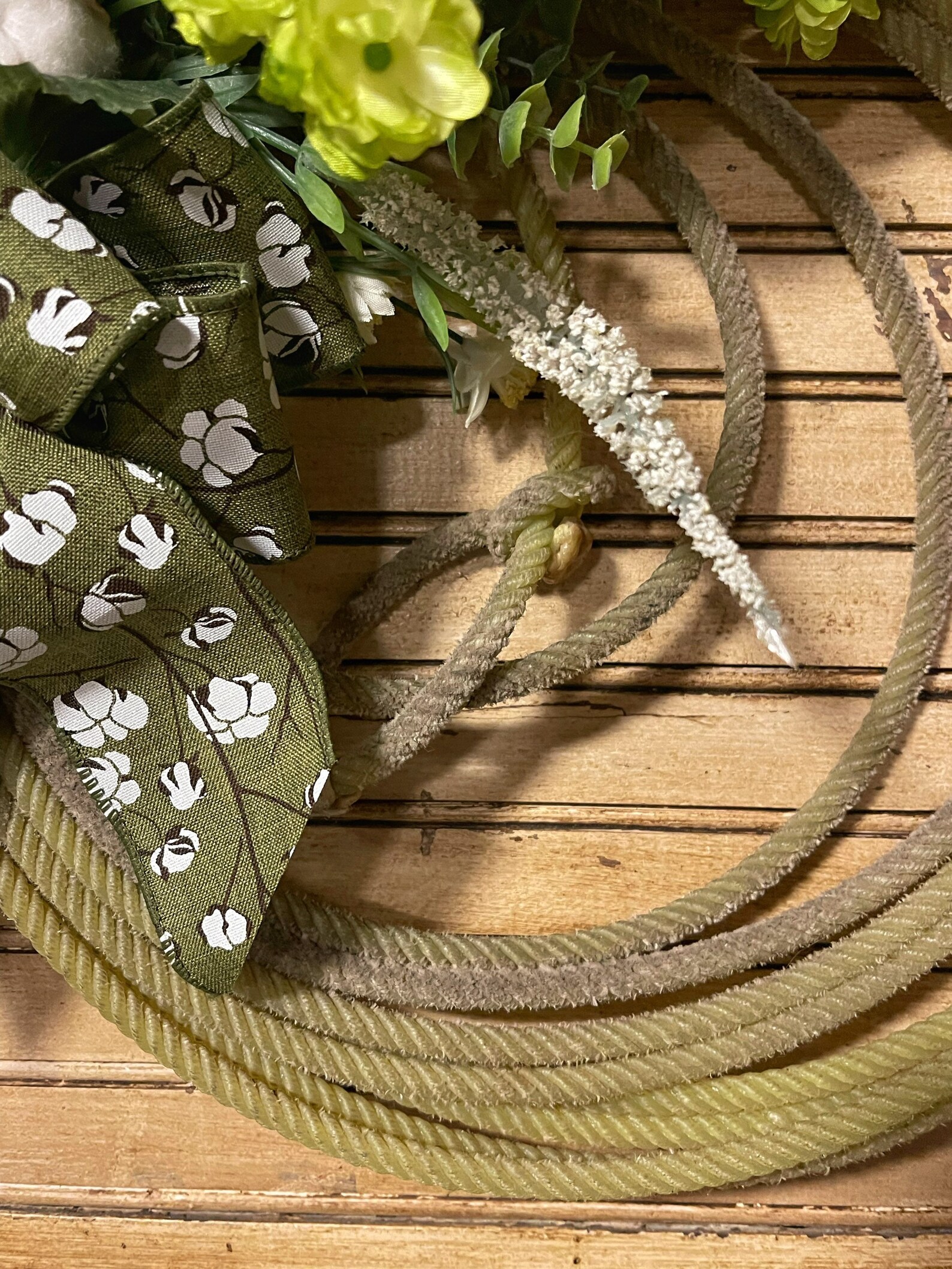 Lariat Rope Wreath Spring Wreath Summer Floral Wreath - Etsy