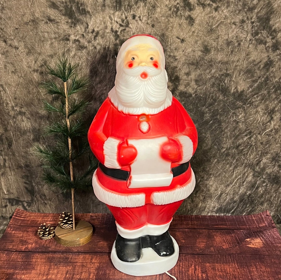 Vintage Carolina Enterprises Blow Mold Santa Claus, Vintage Christmas ...