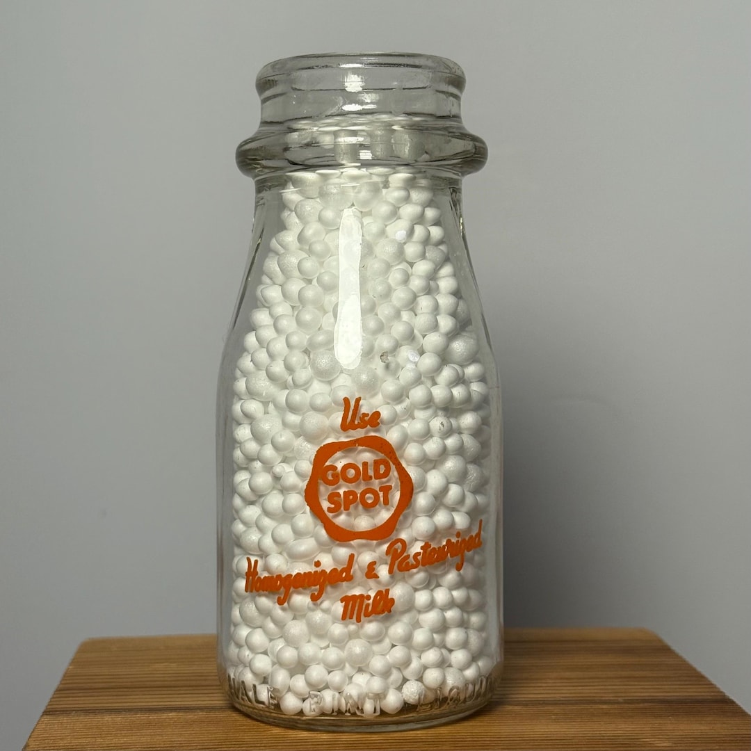 Vintage Gold Spot Dairy Half Pint Milk Bottle, Gold Spot Milk Bottle ...
