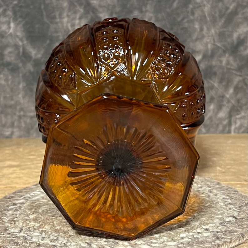 Vintage LE Smith Amber Footed Compote, LE Smith Quintec Heritage ...