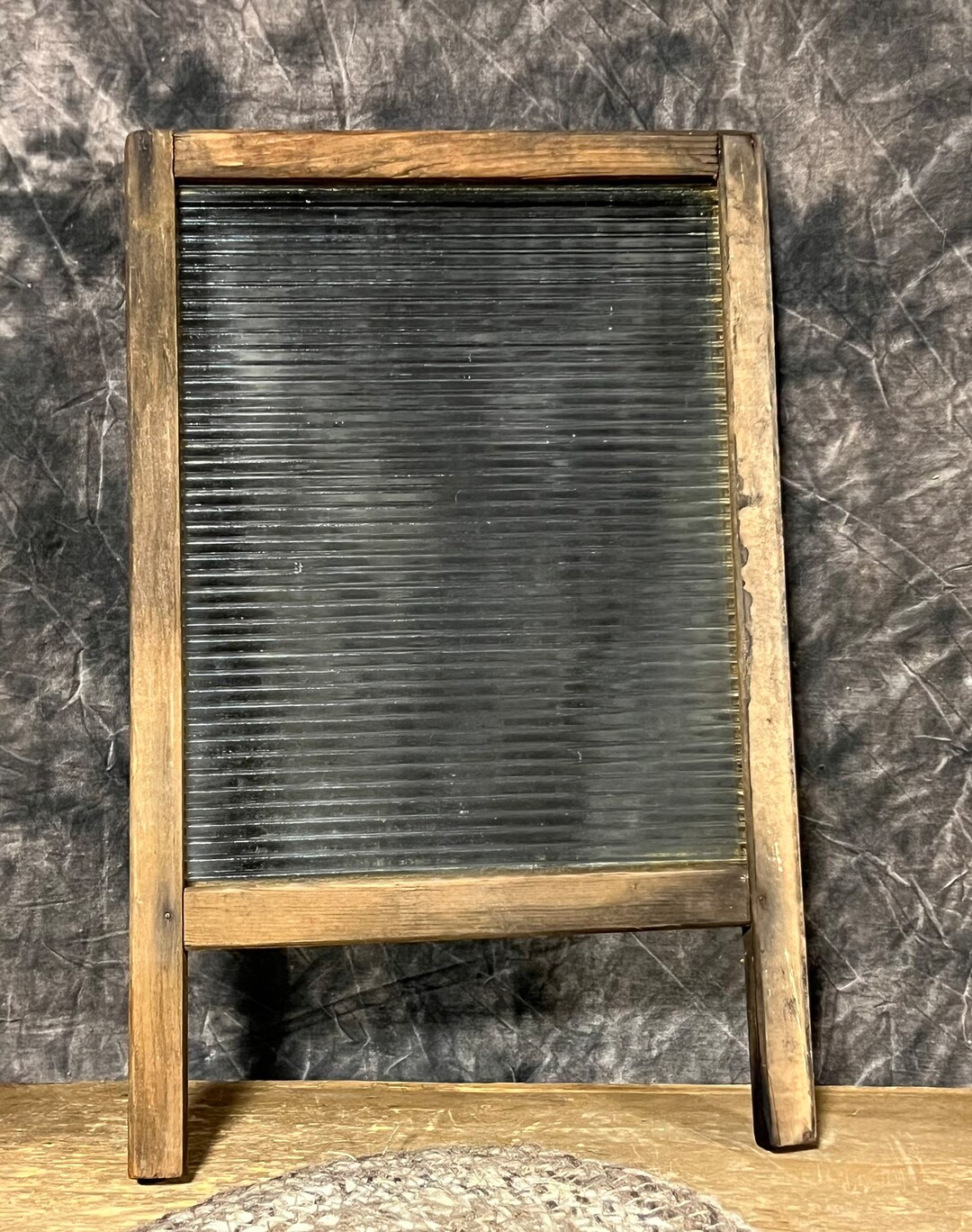 Vintage Glass and Wood Washboard, Rare Small Washboard - Etsy