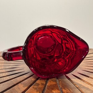Vintage LE Smith Ruby Red Moon and Stars Glass Creamer Pitcher, Small ...