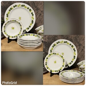Vintage Aladdin Fine China Dinnerware Set, Aladdin May Fair Christmas ...