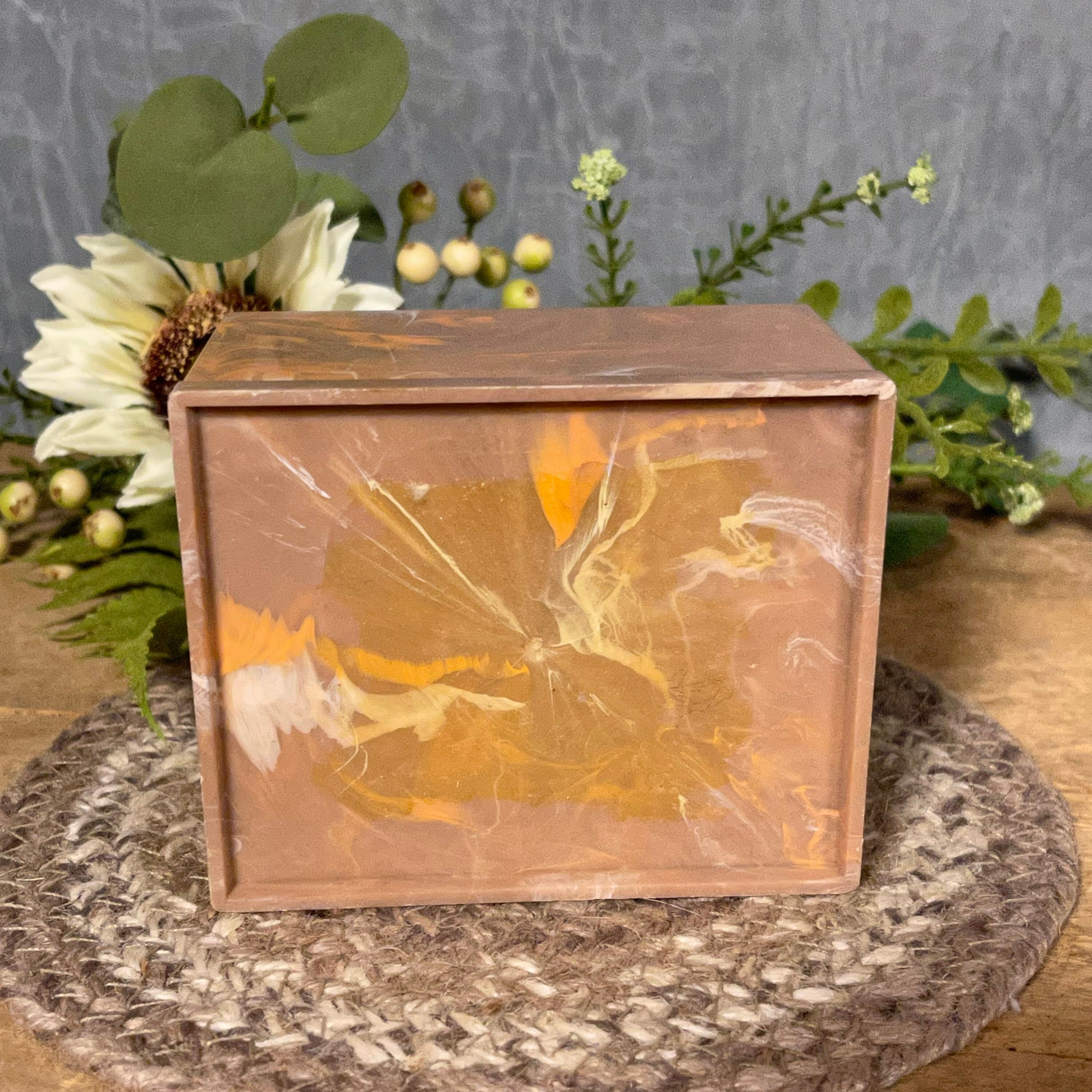 Vintage Merle Norman Face Powder Box Light Brown Marble - Etsy