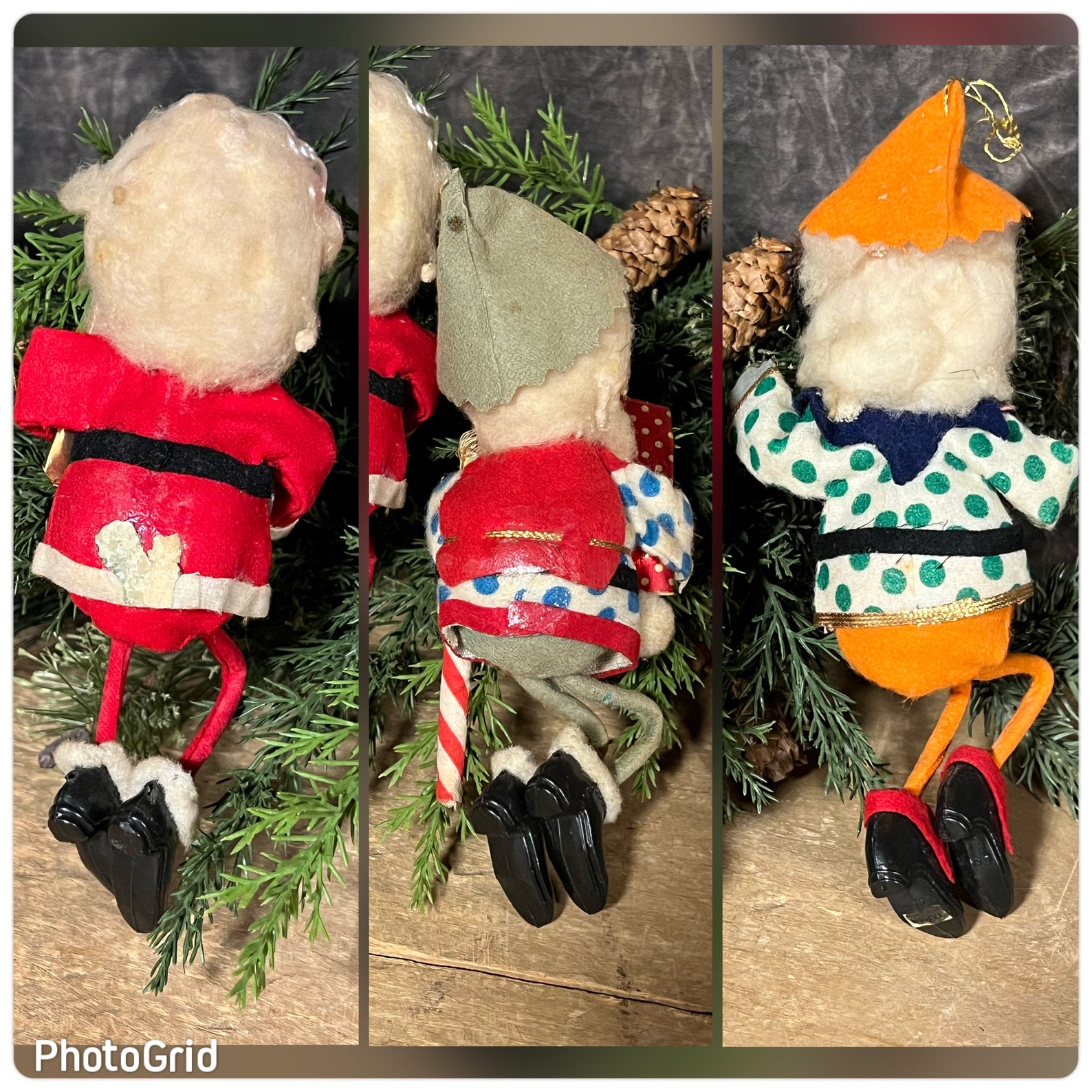 Vintage Christmas Elves Set of 3 Knee Hugger Elf Ornaments - Etsy
