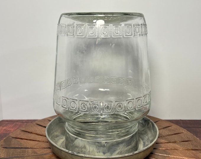 Vintage Premier Chick Fount Glass Jar Chicken Waterer, Bakelite Base ...