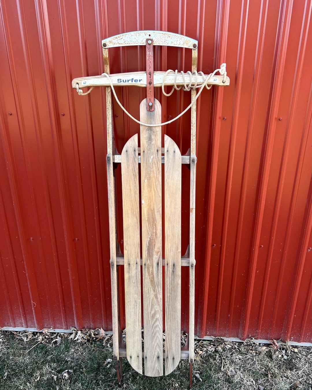 Rare Vintage True Temper Sno Surfer Wooden Sled, Vintage Holiday Decor ...