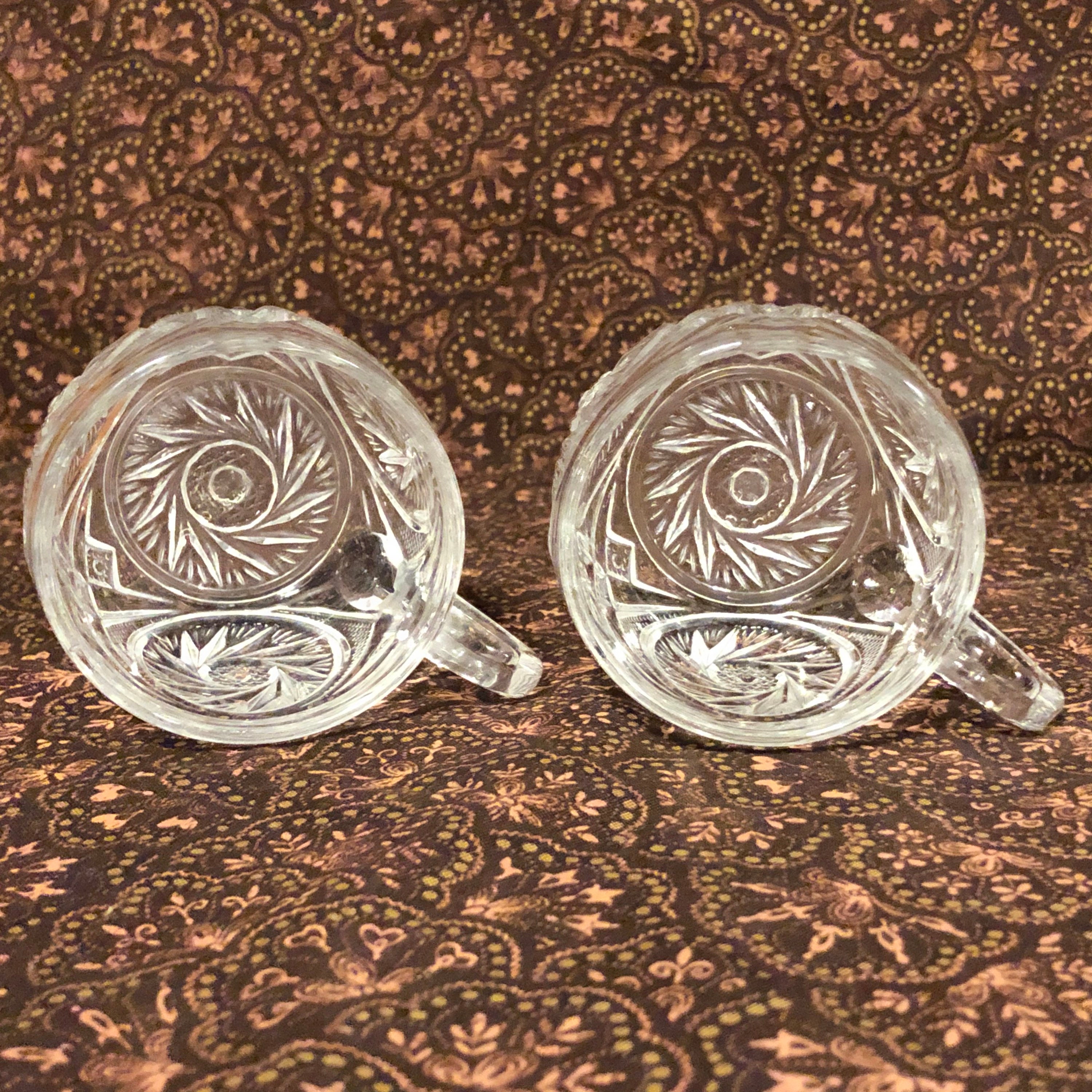 Vintage Aztec Cut Glass Punch Cups / Smith Glass Punch Cups | Etsy