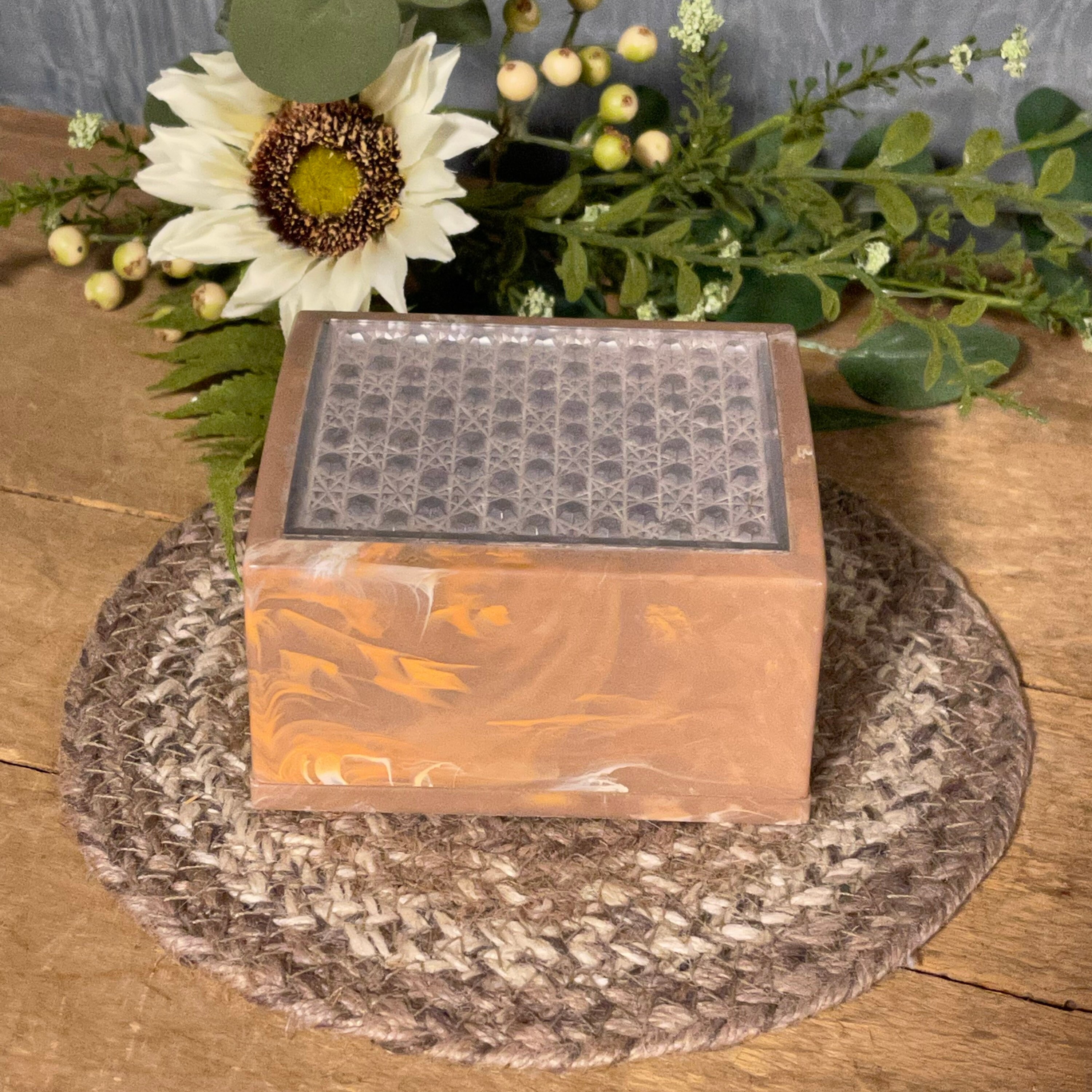 Vintage Merle Norman Face Powder Box Light Brown Marble - Etsy