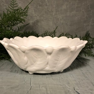 Vintage Indiana Milk Glass Bowl With Wild Rose Pattern - Etsy