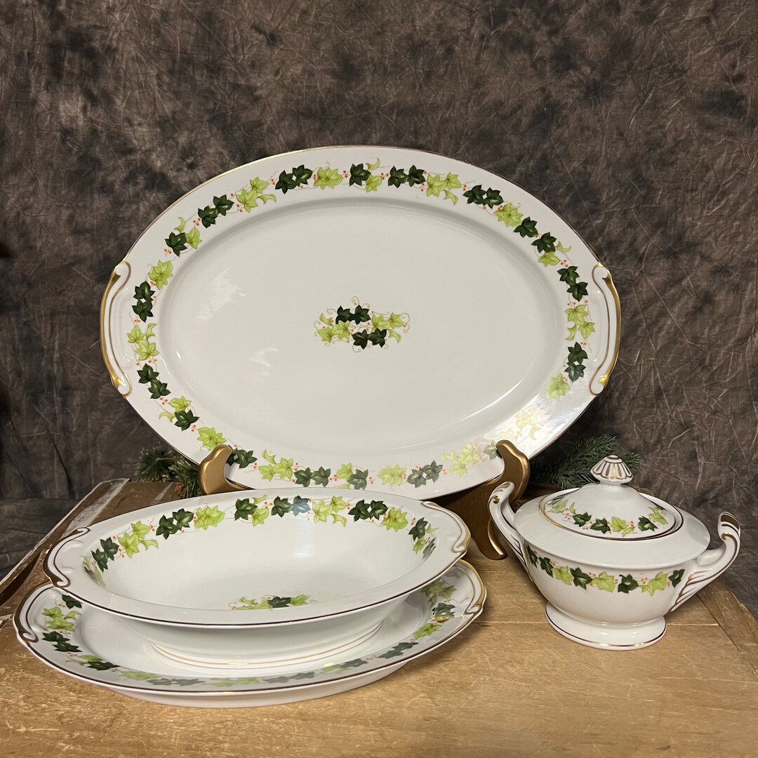 Vintage Aladdin Fine China Platter, Serving Bowl, Sugar Bowl, Aladdin ...