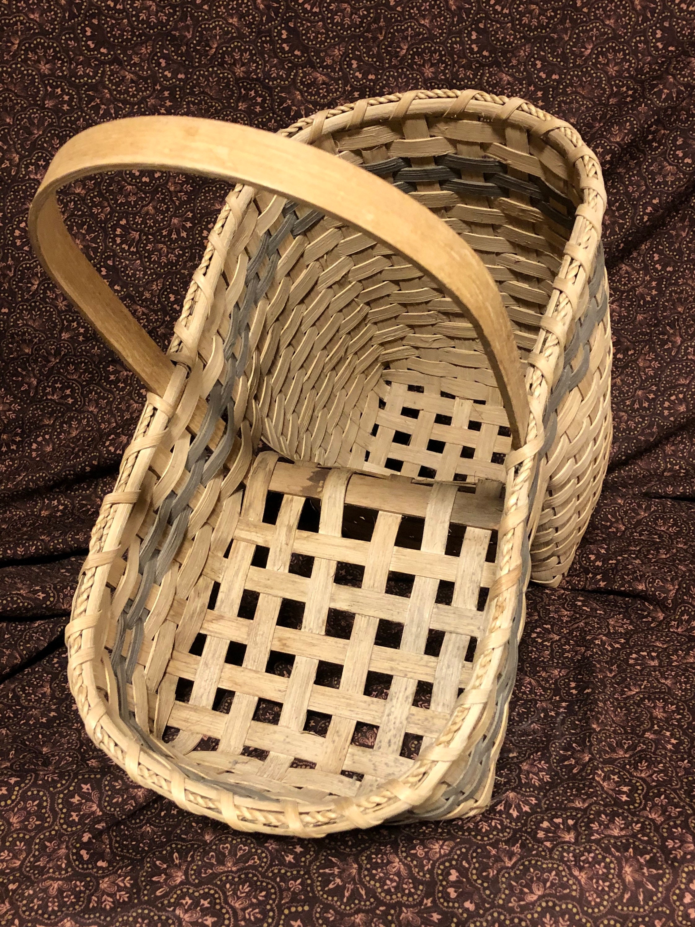 Vintage Stair Step Wicker Basket/country Rustic Basket | Etsy