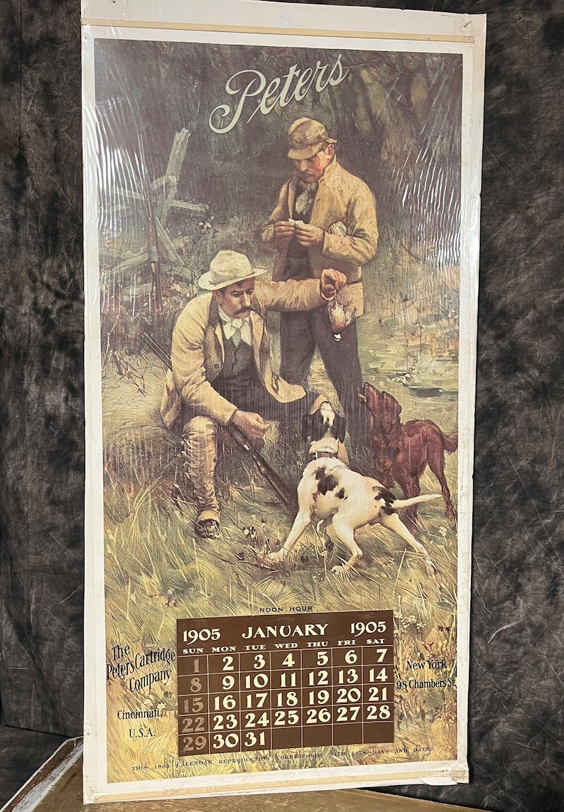 Vintage Peters Cartridge Company 1905 Reproduction Calendar - Etsy
