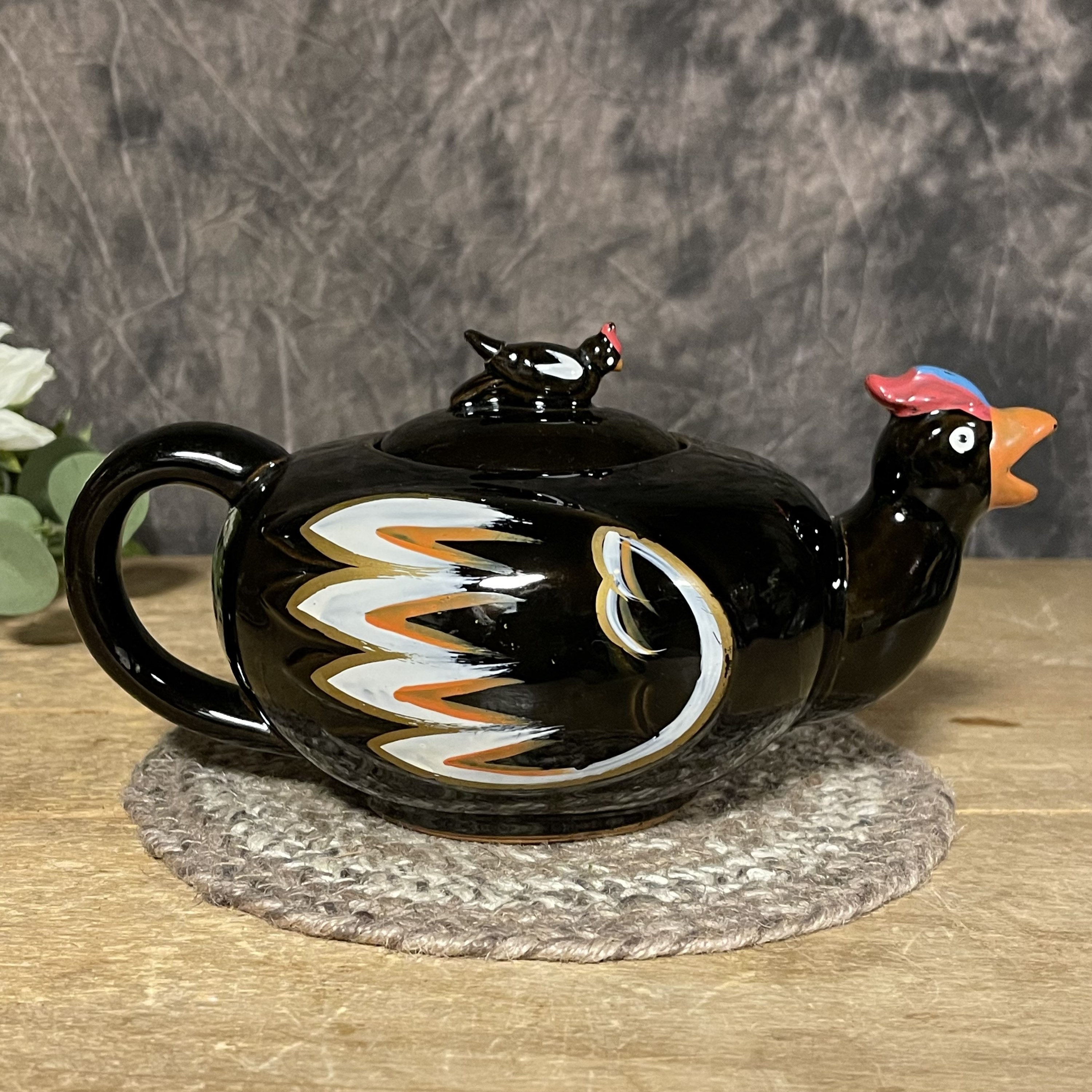Vintage Red Clay Pottery Chicken Teapot Redware Japan Teapot - Etsy