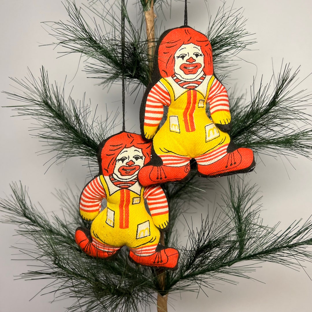 Vintage Ronald Mcdonald Christmas Ornament, Cloth Ronald Mcdonald ...