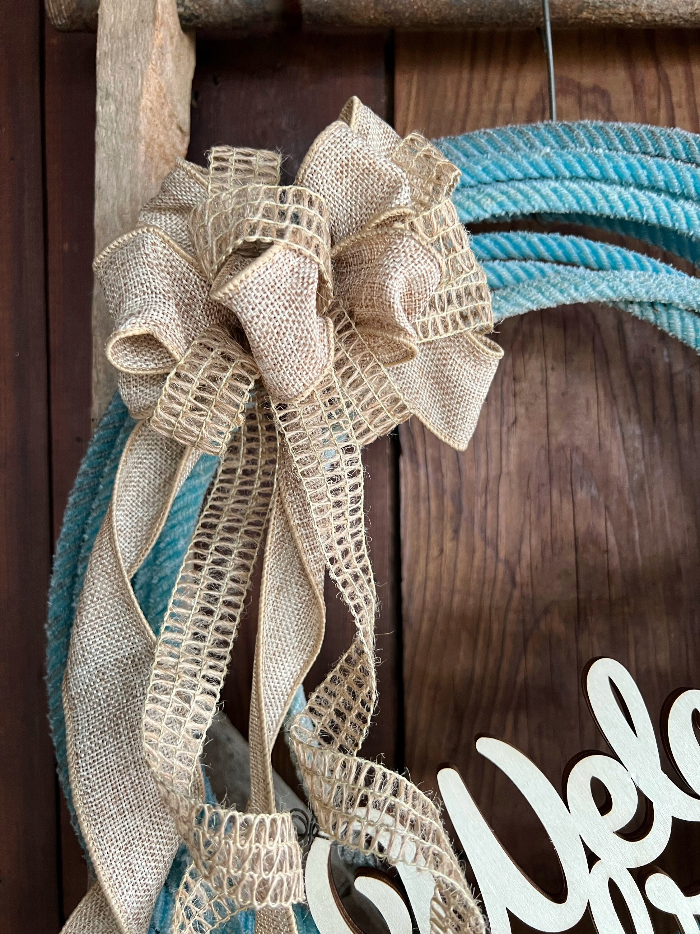 Lariat Rope Wreath Welcome Wreath Summer Wreath Spring - Etsy
