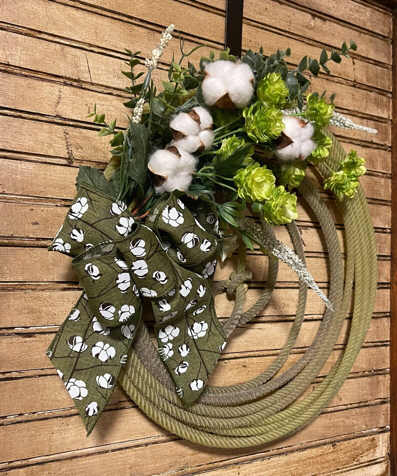 Lariat Rope Wreath Spring Wreath Summer Floral Wreath - Etsy