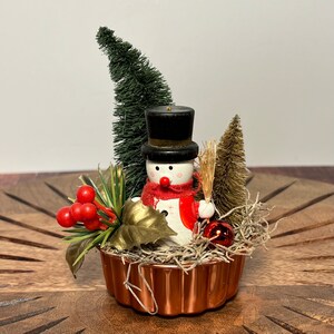 Vintage Santa Claus in Vintage Copper Mold, Vintage Inspired, Sisal ...