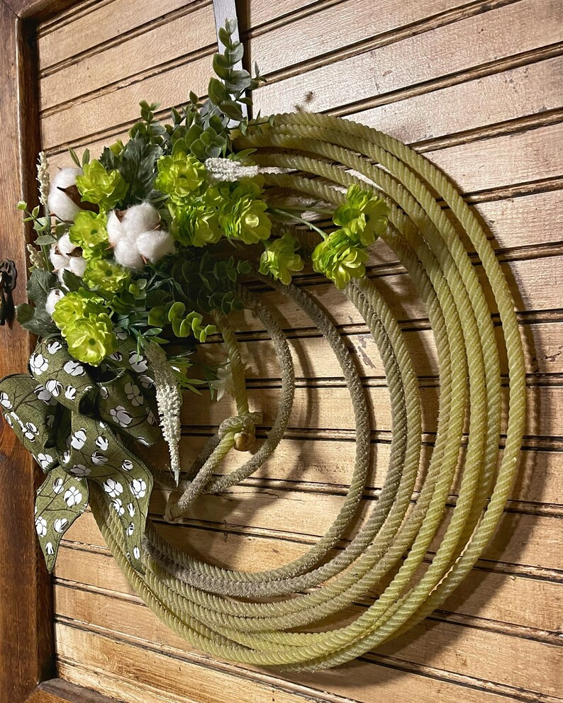 Lariat Rope Wreath Spring Wreath Summer Floral Wreath - Etsy