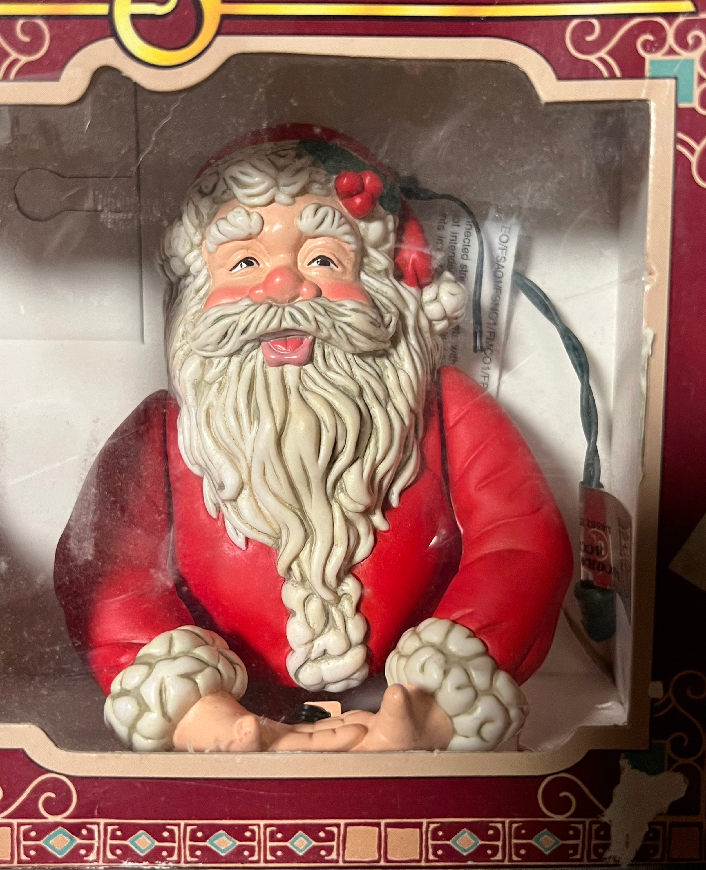 Vintage Enchanted Garland Santa Animated up and Down Santa - Etsy