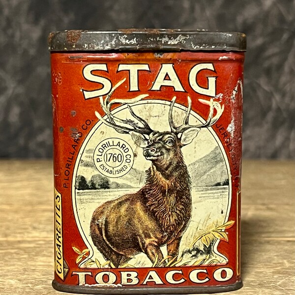 Antique Tobacco Tin - Etsy