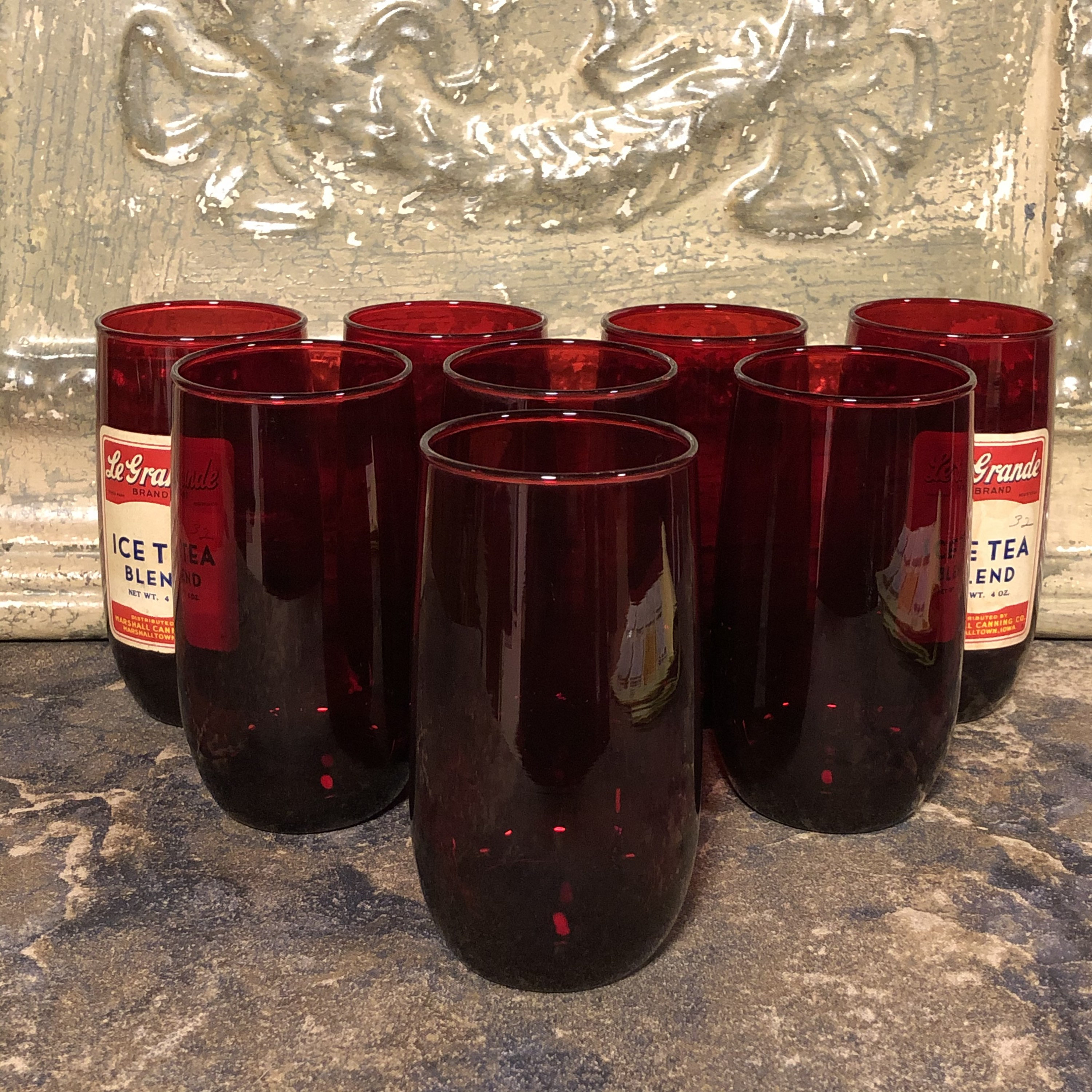 Vintage Royal Ruby Red Tumblers Anchor Hocking Red Tumblers | Etsy