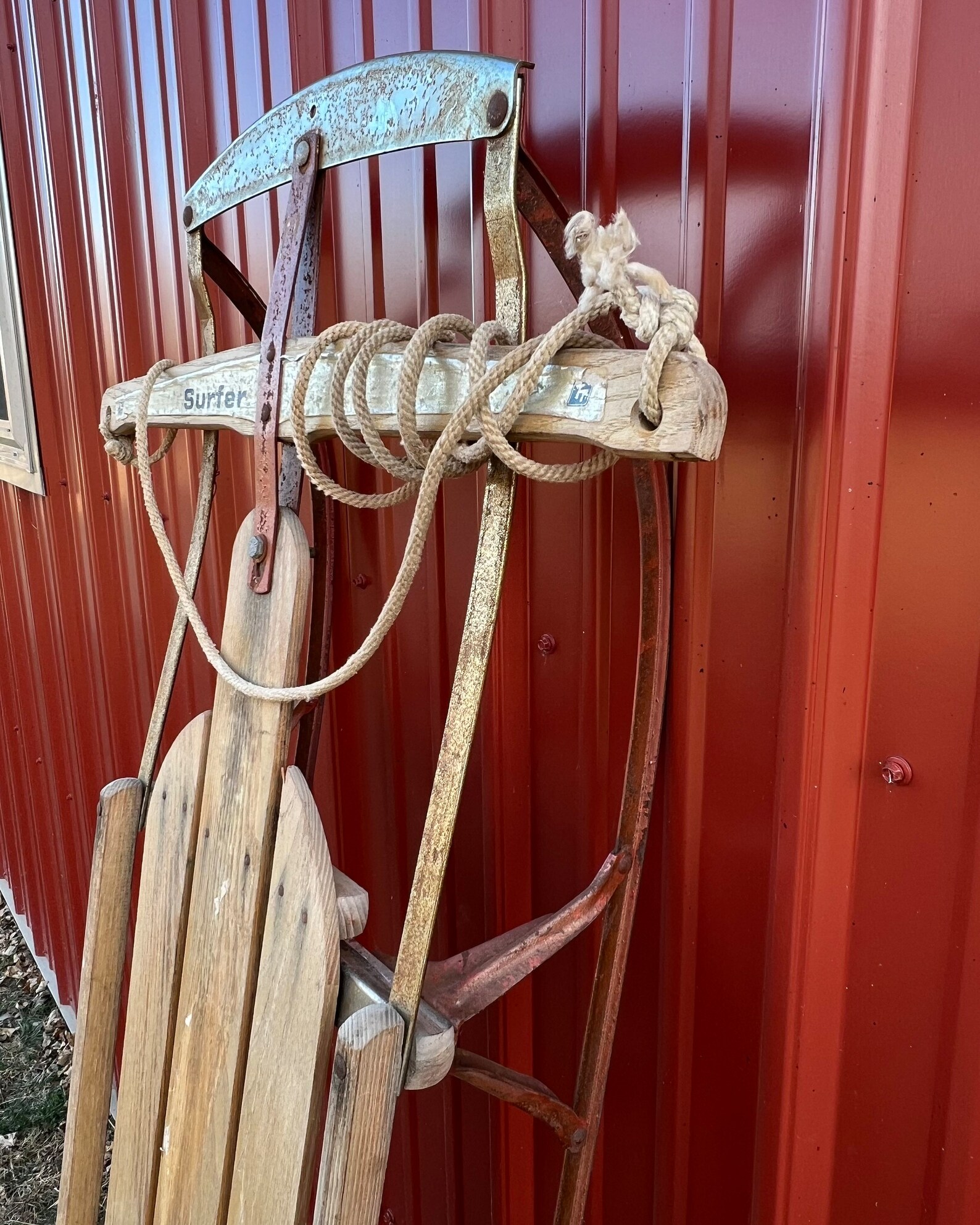 Rare Vintage True Temper Sno Surfer Wooden Sled, Vintage Holiday Decor ...