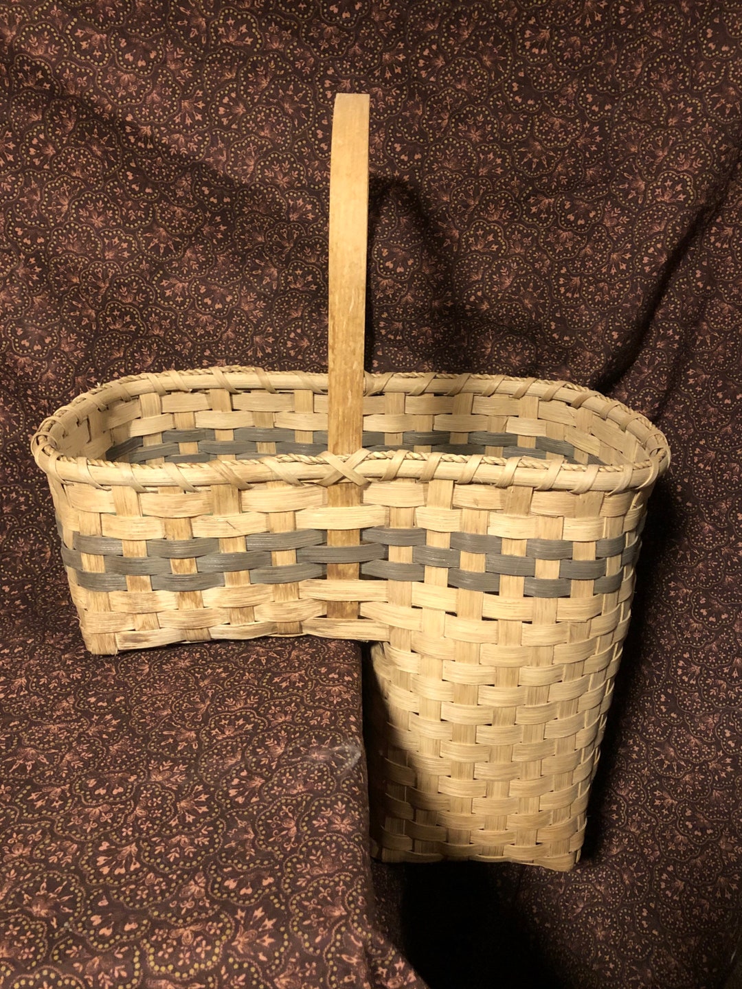 Vintage Stair Step Wicker Basket/country Rustic Basket - Etsy