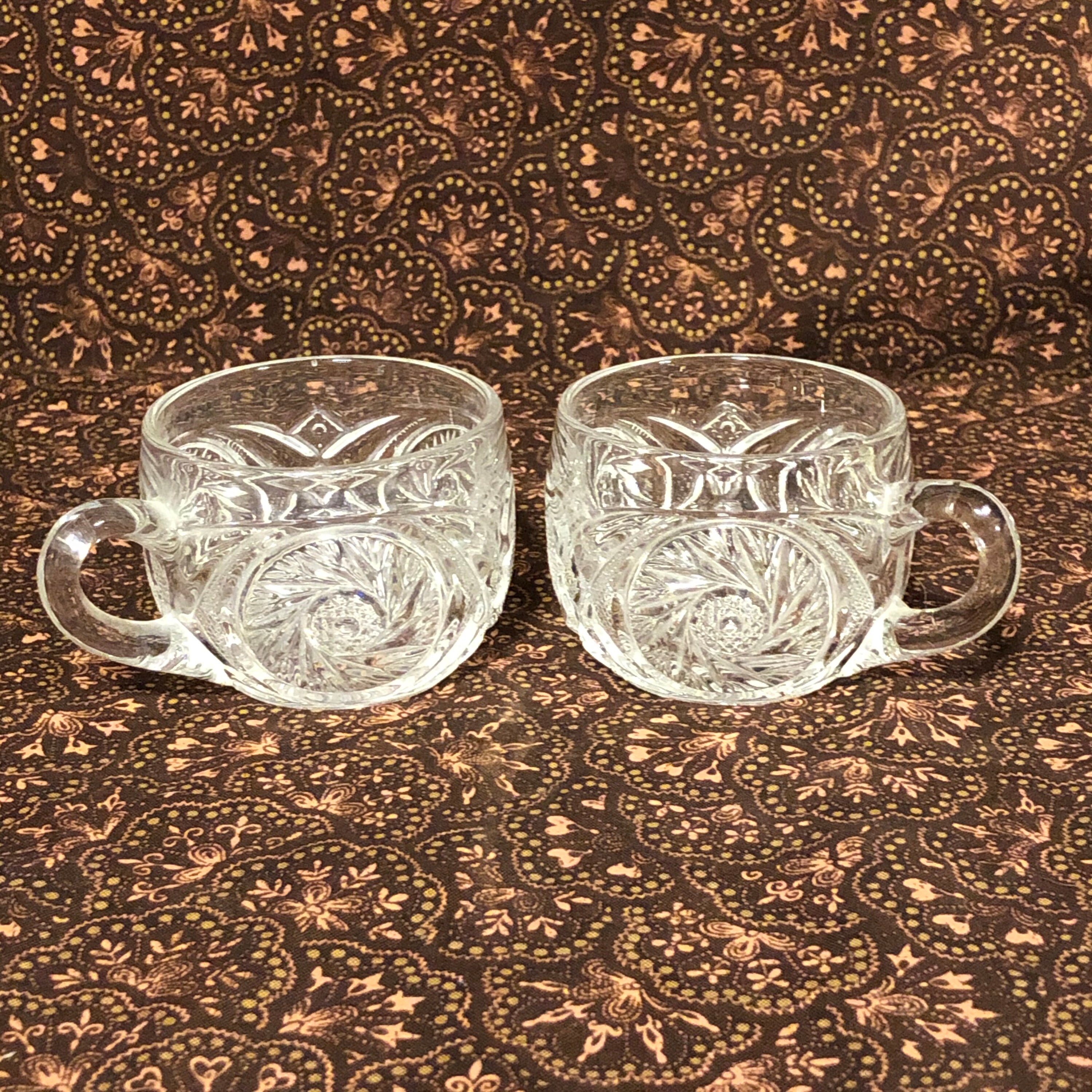 Vintage Aztec Cut Glass Punch Cups / Smith Glass Punch Cups | Etsy