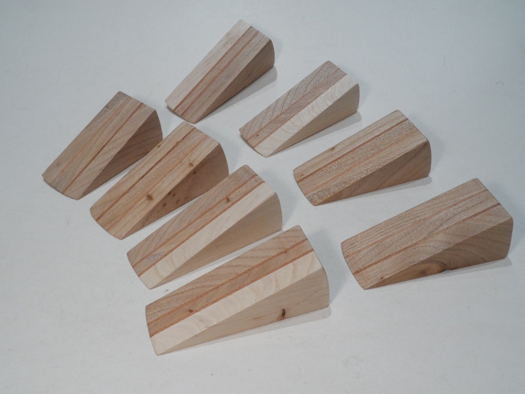 Elm & Mahogany Laminated Wood Door Stop Wedge - Etsy