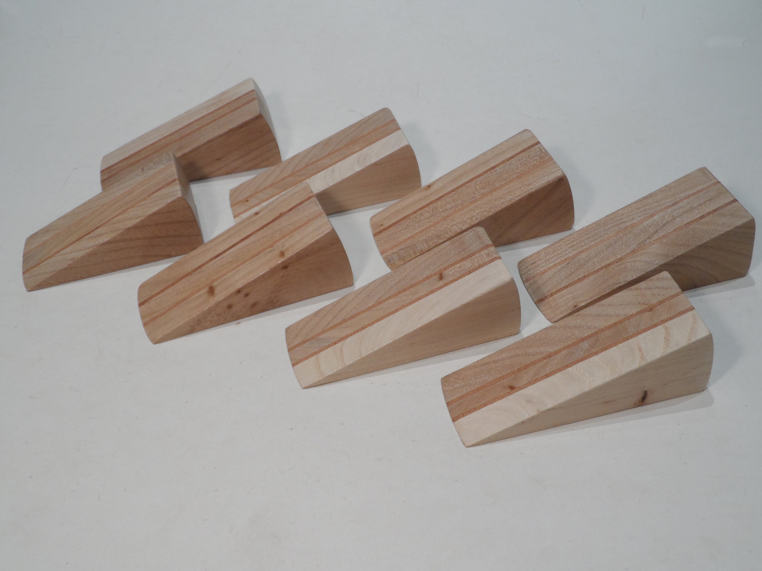 Elm & Mahogany Laminated Wood Door Stop Wedge - Etsy