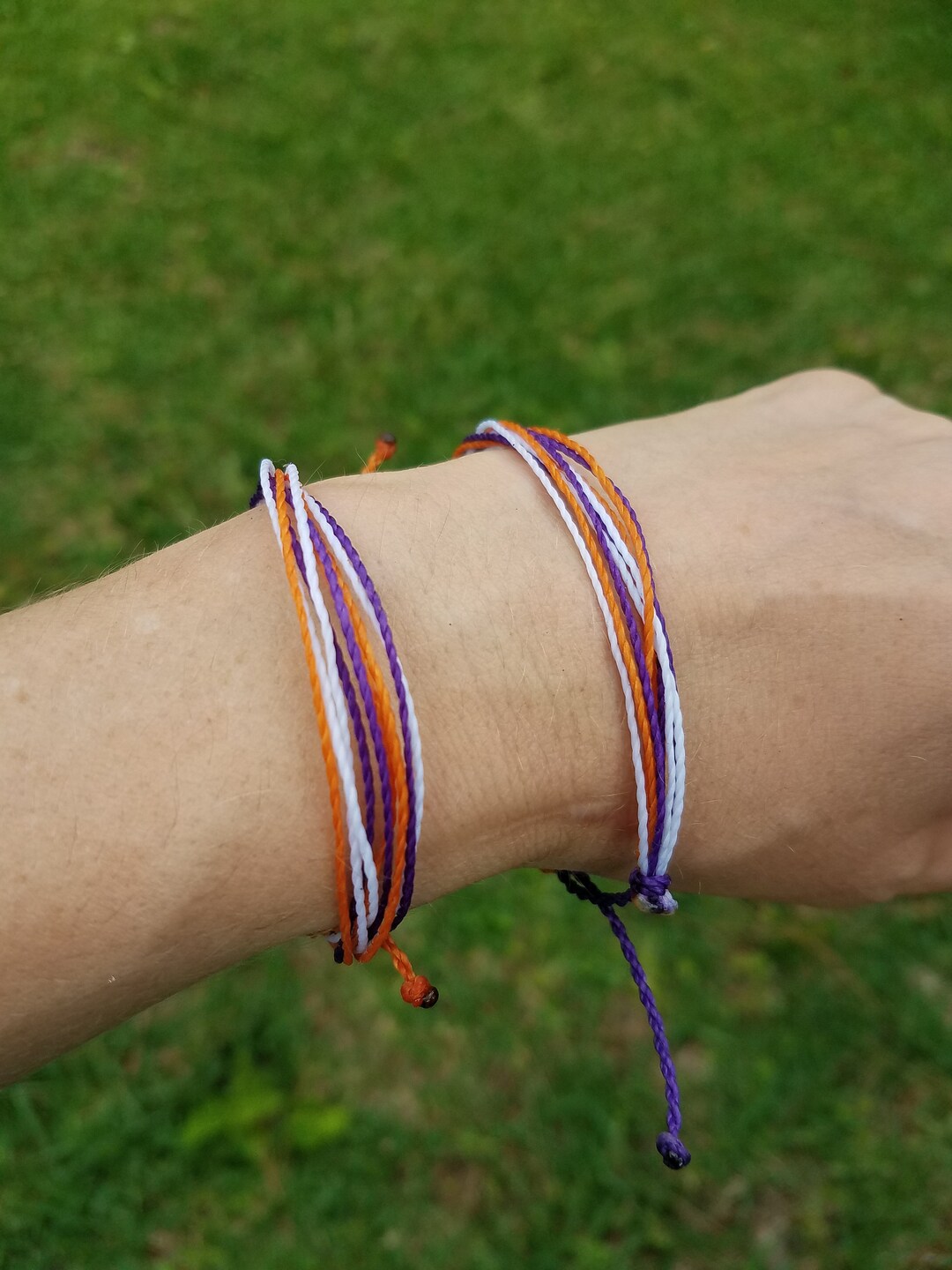 Clemson Bracelet, Clemson Gear, Purple White Orange Jewelry, Tailgate ...