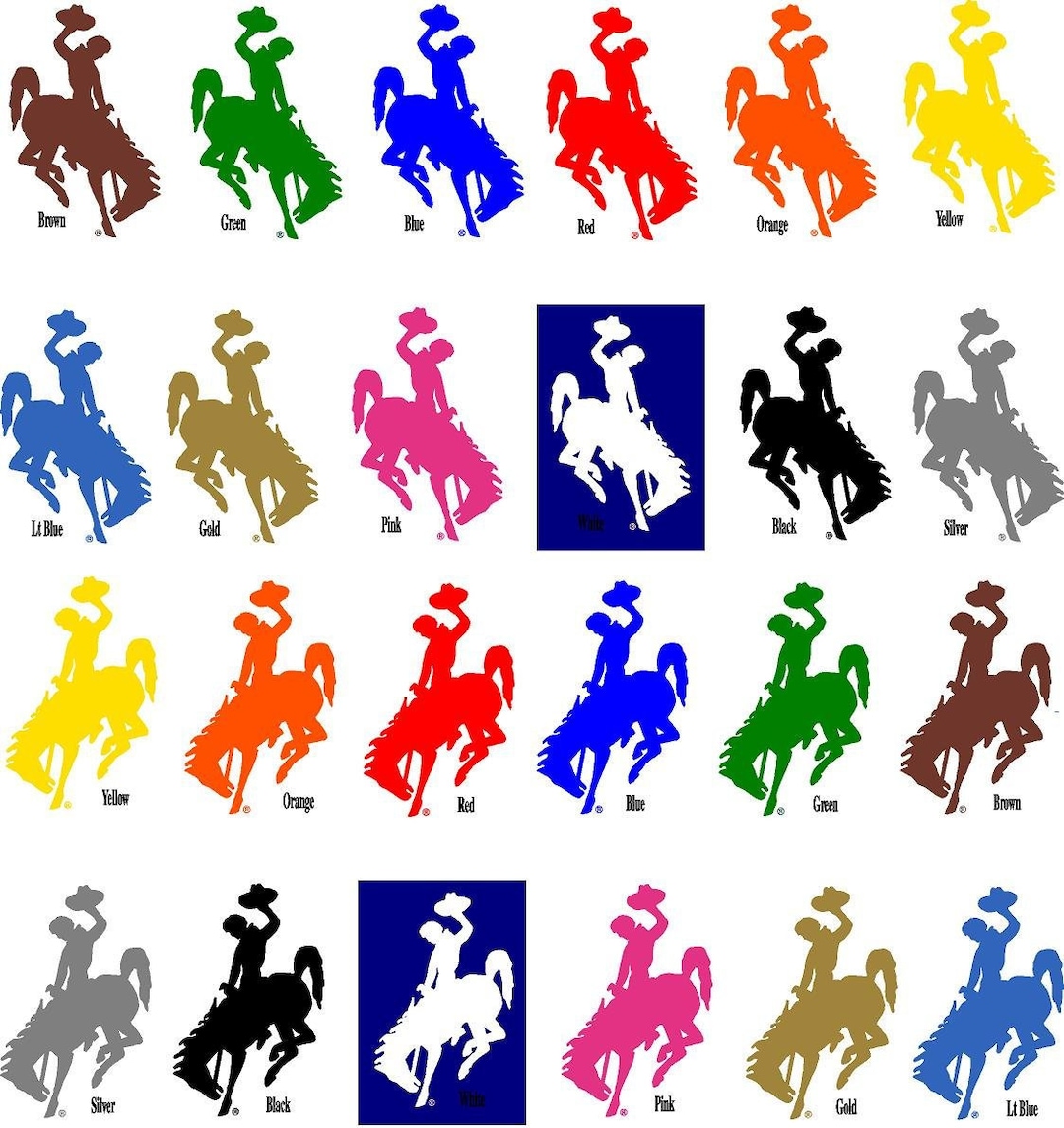 6" Wyoming Cowboys "steamboat" Bucking Horse - Etsy