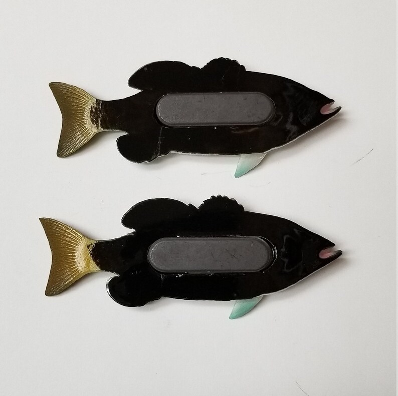 Largemouth Bass Refrigerator Magnets, 2 Pieces, Free Shipping (40820 ...