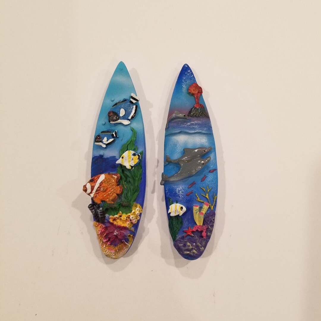 Surfboard Refrigerator Magnets, 2 Pieces, Free Shipping (89122), Surf ...