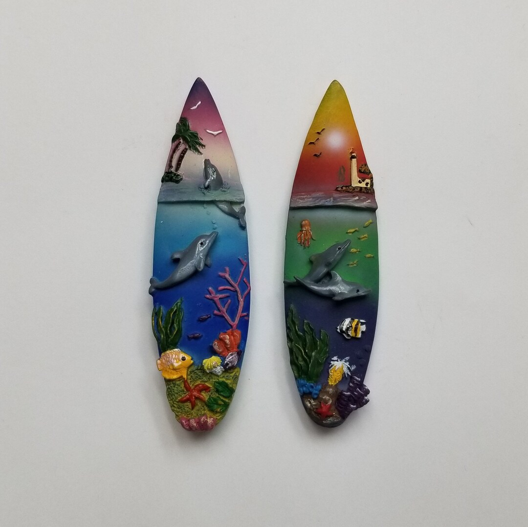 Surfboard Refrigerator Magnets, 2 Pieces, Free Shipping (53620), Surf ...