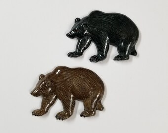 California Bear Fridge Magnet With Mountains and Forests Made From Wood ...