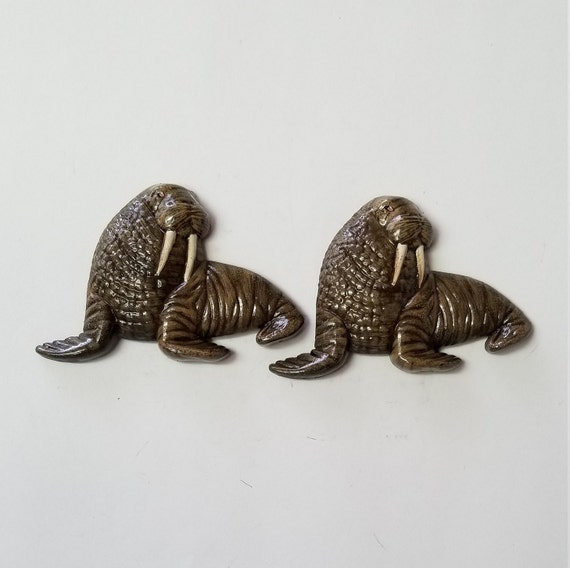 Walrus Refrigerator Magnets 2 Pieces Free Shipping 72021 | Etsy