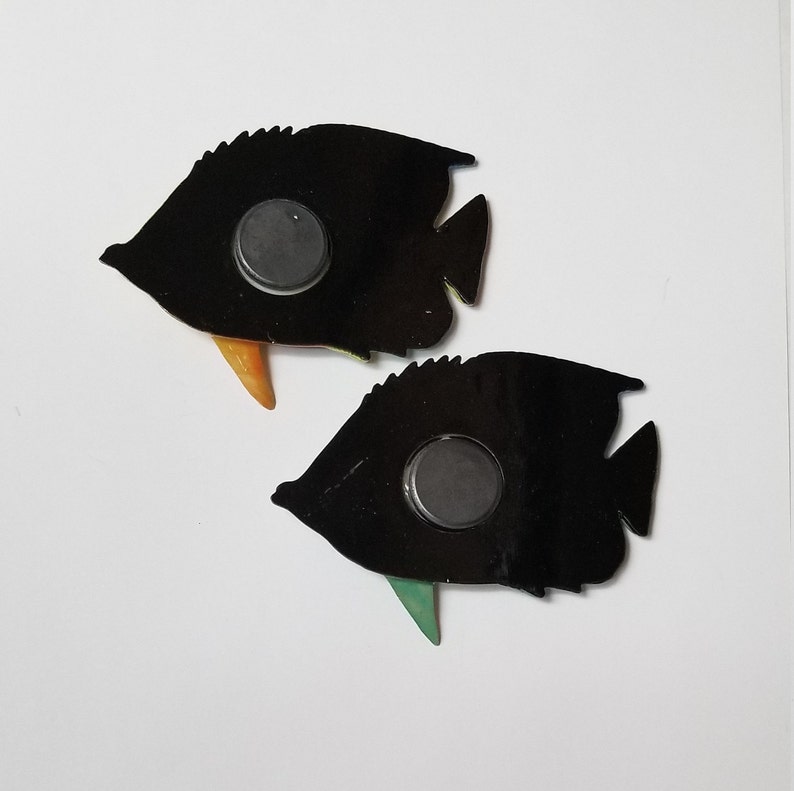 Tropical Fish Refrigerator Magnets 2 Pieces Free Shipping - Etsy