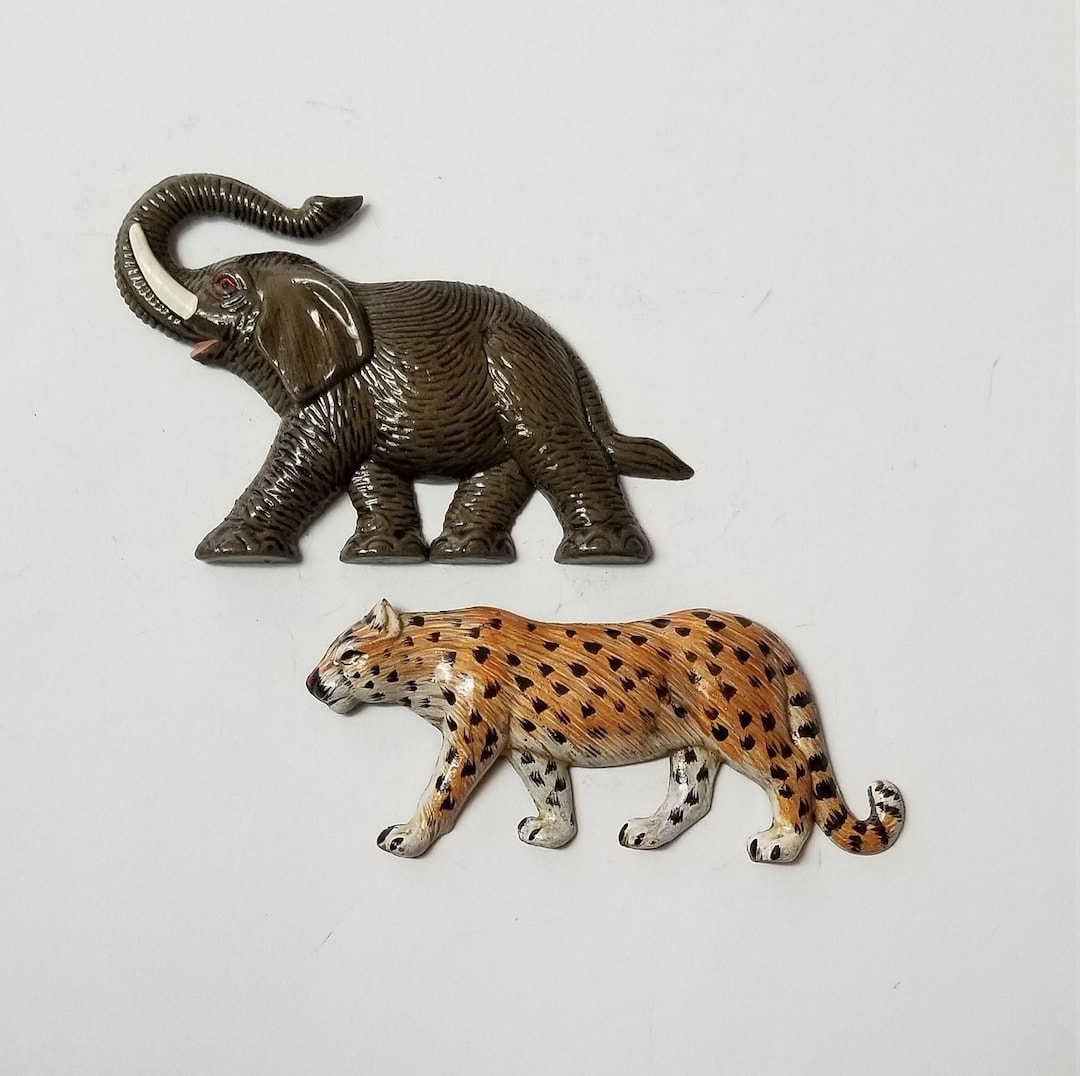 Elephant & Cheetah Refrigerator Magnets, 2 Pieces, Free Shipping (49225 ...
