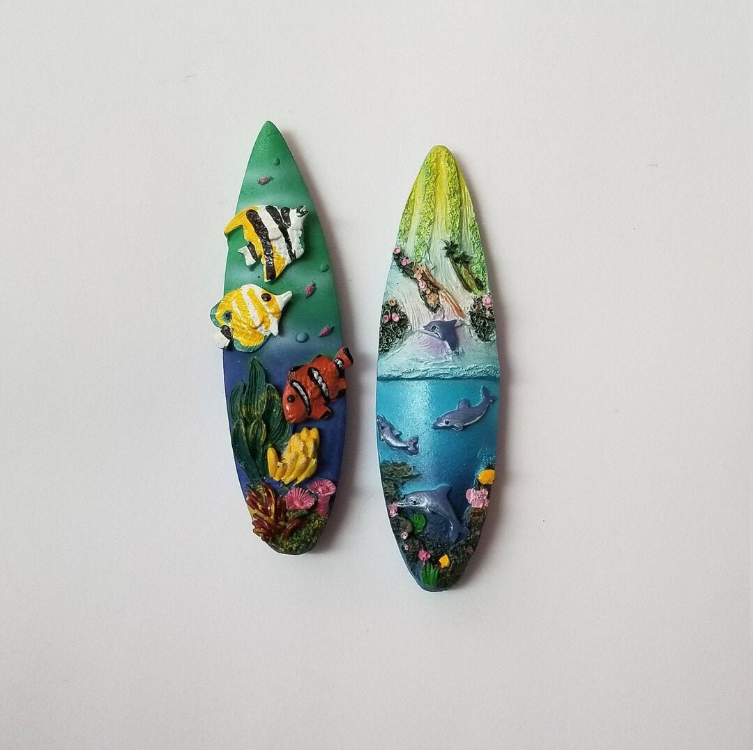 Surfboard Refrigerator Magnets, 2 Pieces, Free Shipping (94023 ...