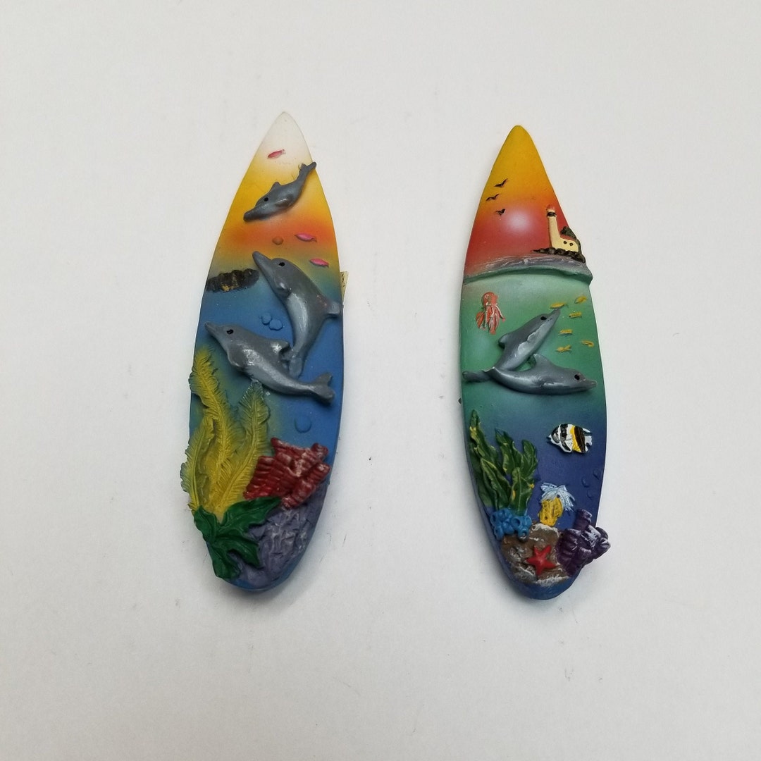 Surfboard Refrigerator Magnets, 2 Pieces, Free Shipping (62021), Surf ...