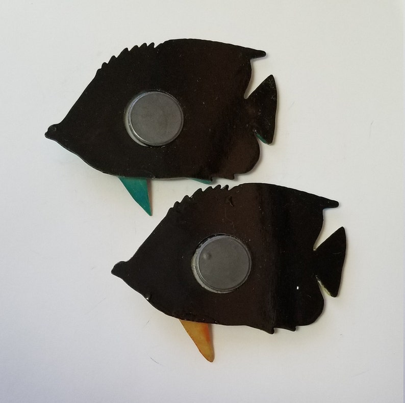 Tropical Fish Refrigerator Magnets 2 Pieces Free Shipping | Etsy